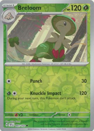 Breloom - 007/162 - Common Reverse Holo (Español) – Drawn