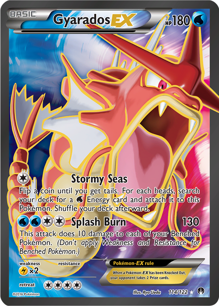 Gyarados EX - 114/122 - Full Art Ultra Rare - CRIMPED – Drawn