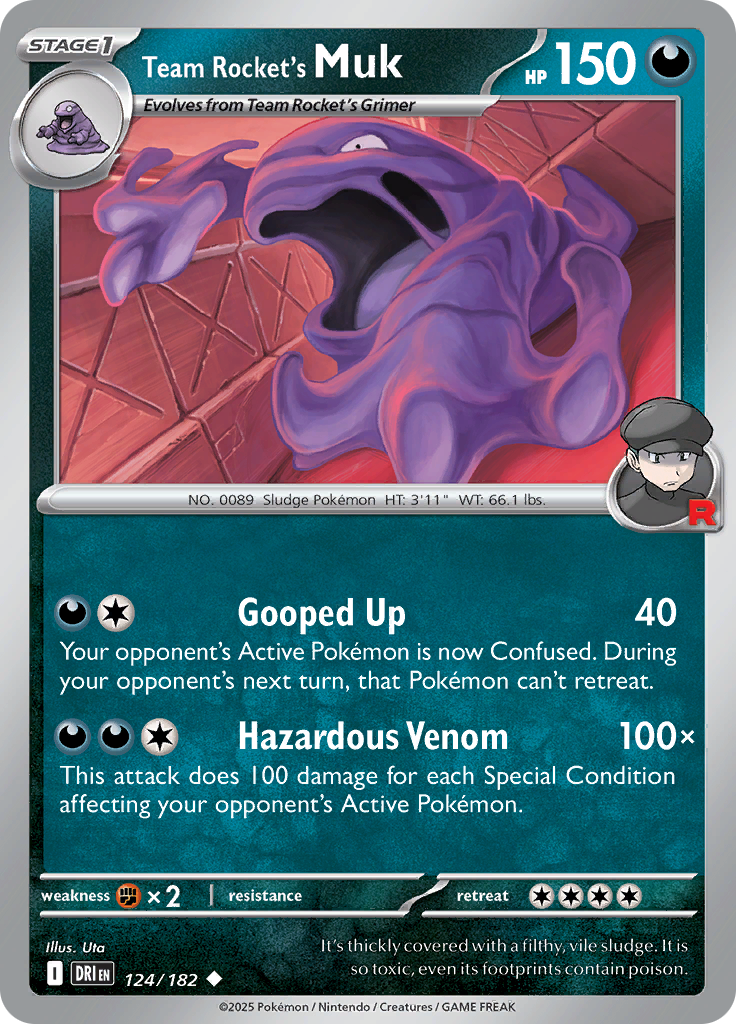 Team Rocket's Muk - 124/182 - Uncommon – Drawn