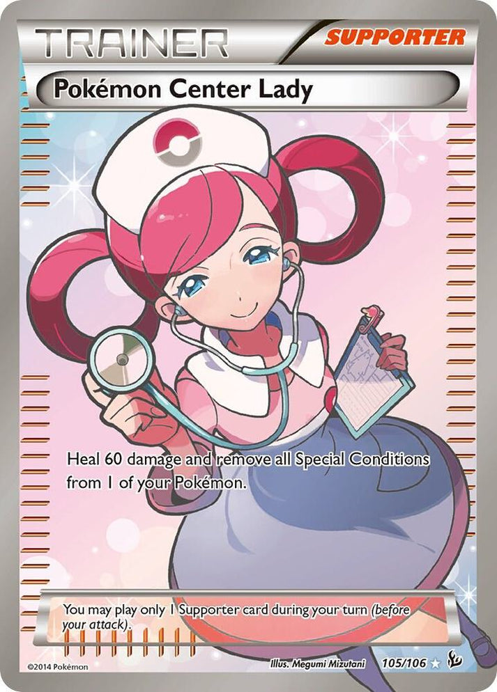 Pokemon Center Lady - 105/106 - Full Art Ultra Rare – Drawn