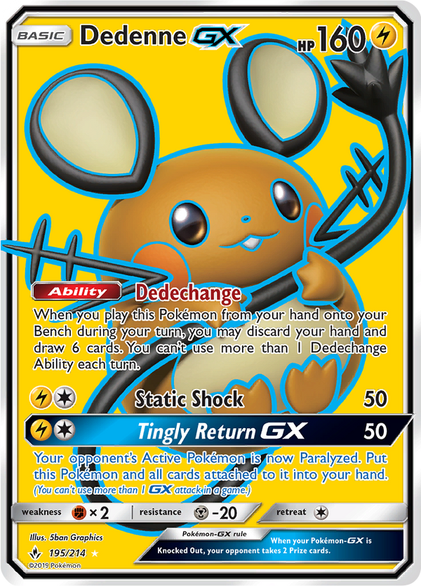 Dedenne GX - 195/214 - Full Art Ultra Rare (Español) – Drawn